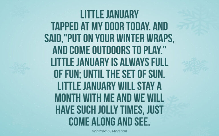 150+ Inspirational January Quotes, Wishes & Poems To Celebrate Winter ...