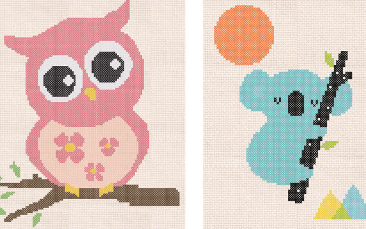 19 Easy Cross-stitch Patterns for Beginners to start knitting